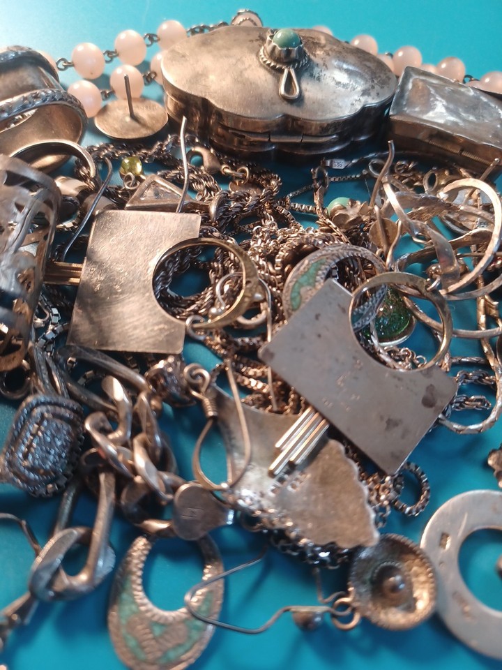 marked925 Or Sterling Silver Scrap Lot 166g | eBay