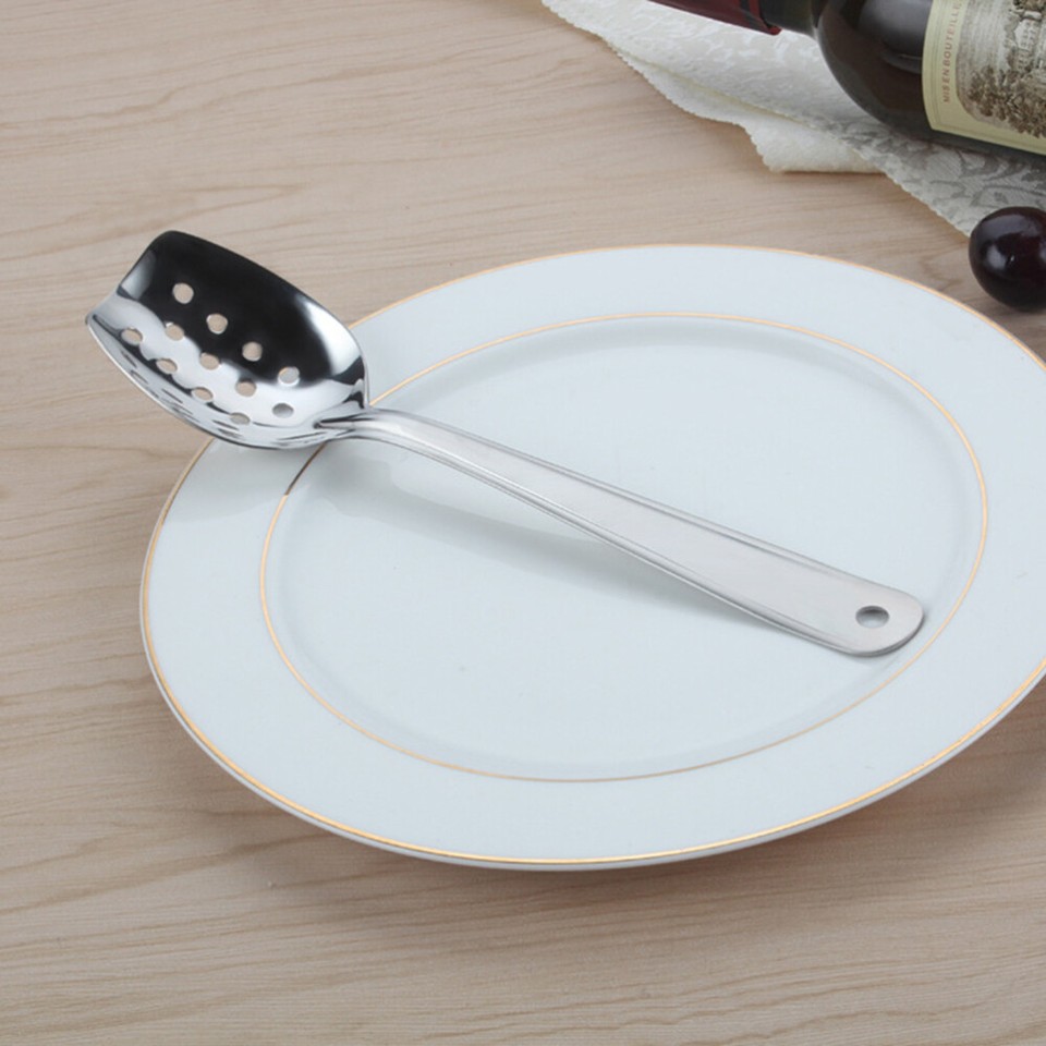 1PC Stainless Steel Colander Spoon Hollow Hole Spoons Food Filtration ...