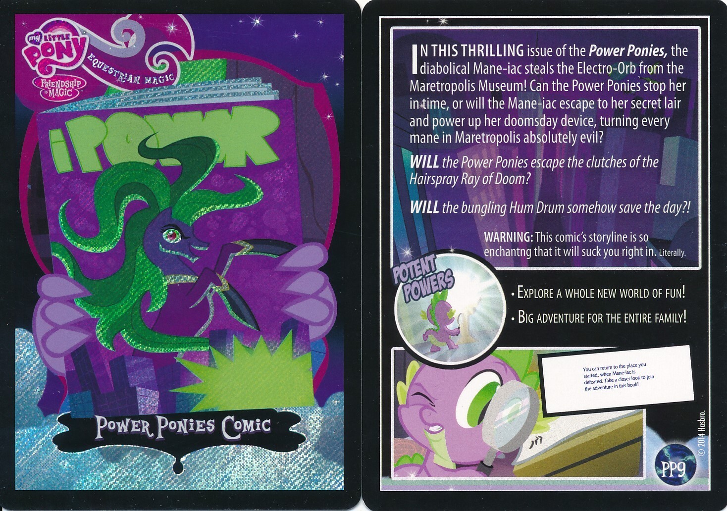 2014 Hasbro My Little Pony Power Ponies Foil Card Power Ponies Comic # ...