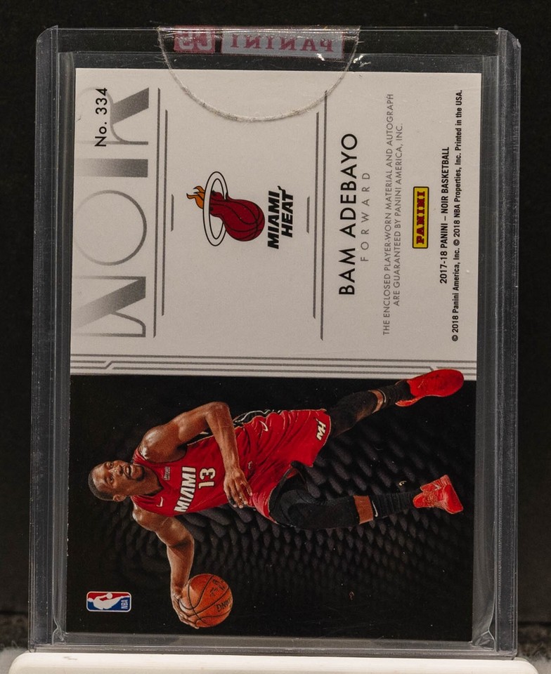 Bam Adebayo 2017-18 Panini Noir Autograph Rookie Patch Auto RC #55/99 ...