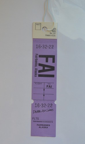 Delta Airlines Baggage Tag "FAI" (1988) | eBay