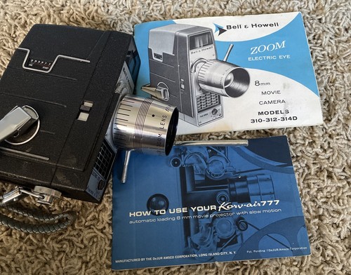 Vintage BELL & HOWELL # 310 Zoom Electric Eye 8MM Roll Film Movie ...