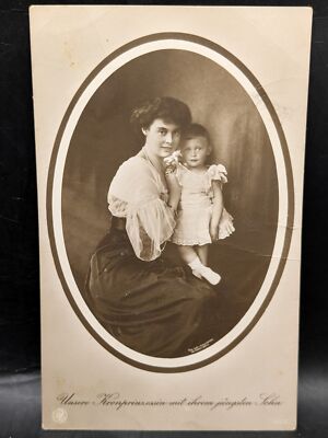 Postcard postcard Our Crown Princess with her youngest son nobility | eBay