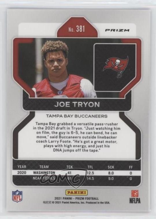 2021 Panini Prizm Red White & Blue Joe Tryon-Shoyinka #381 Rookie RC | eBay