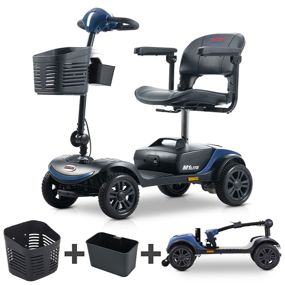 4 Wheel Folding Mobility Scooter for Seniors Electric Powered ...