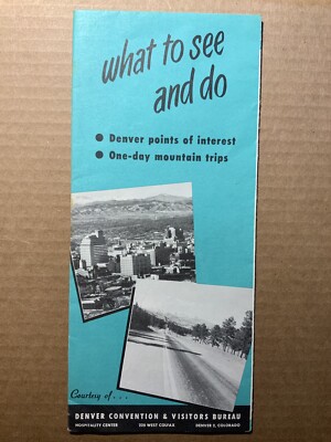 What To See And Do Denver Colorado CO Points of Interest Trips Vintage ...