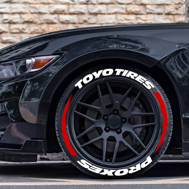 4 Kits TOYO TIRES PROXES Tire Lettering Sticker 1.2" 15"-24" With Glue ...