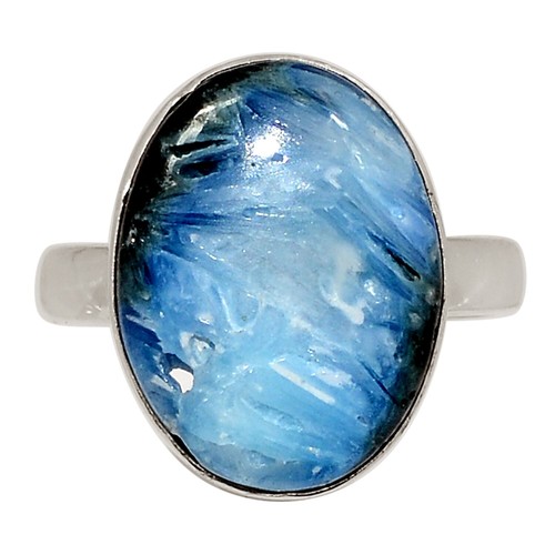 Natural Blue Ice Glacierite 925 Sterling Silver Ring Jewelry s.9 ALLR ...