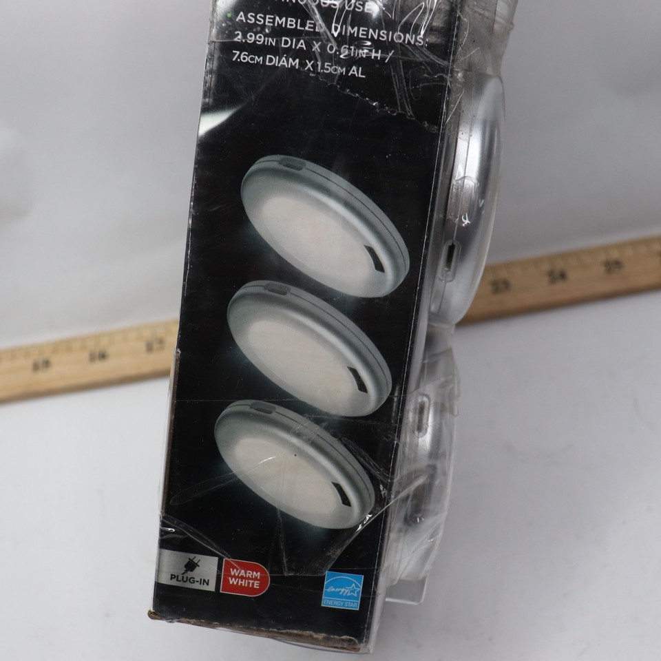 (3-Pk) Commercial Electric LED Puck Light Kit 1005 730 703 | eBay