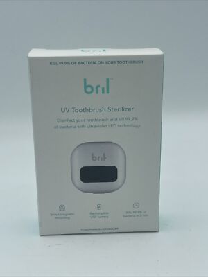 Bril UV-C Toothbrush Sanitizer, Portable Sterilizer, Cover, Holder, and ...