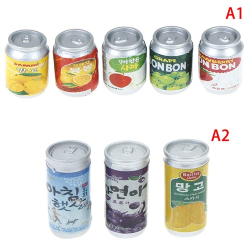 3/5Pcs 1:12 dollhouse accessories jam beverage cans miniature play ...
