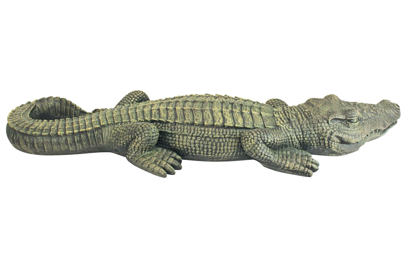 Outdoor Crocodile Statue Realistic Garden Pond Alligator Reptile Gator ...