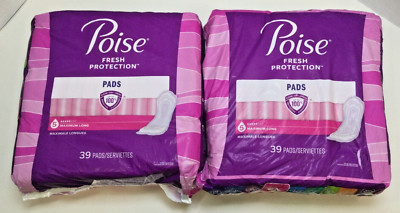 Poise Fresh Protection Pads, #5 Maximum Long, 78 Total Pads, Disheveled ...