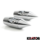 2 1/4" Chrome Spike Handlebar Risers For Harley Softail Dyna Sportster ...