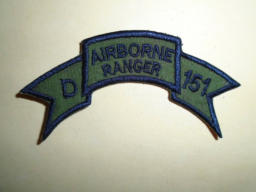 Vietnam War Subdued Scroll Patch D Company AIRBORNE RANGER 151st ...