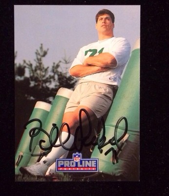 BILL PICKEL 1991 PRO LINE Autographed Signed FOOTBALL Card JSA 106 JETS ...