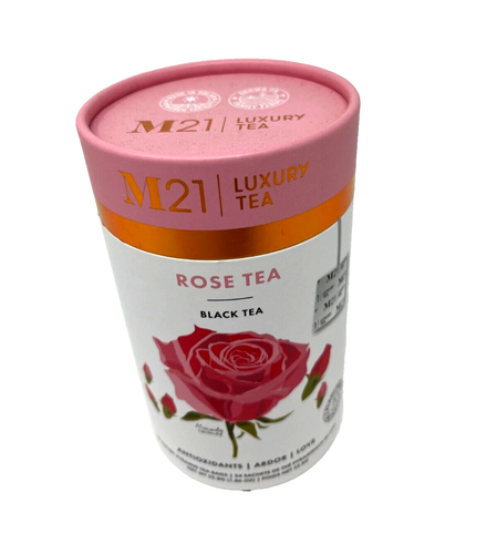 Metropolitan Tea Co Rose Black Luxury Tea, 24 Pyramid Tea Bags Natural ...