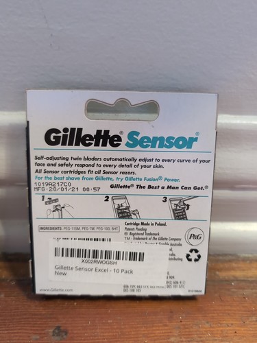 Gillette Sensor Razor Blades 2 Boxes 20 Cartridges Open box New | eBay
