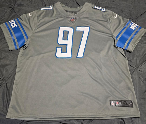 Aidan Hutchinson #97 Detroit Lions Nike On Field Stitched Gray Jersey ...
