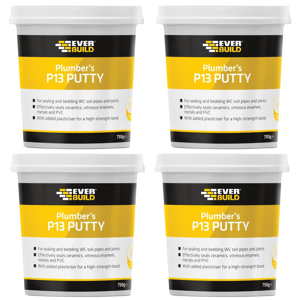 EVERBUILD - 113 PLUMBERS PUTTY - 750g - Ready Mixed, Waterproof, Non ...