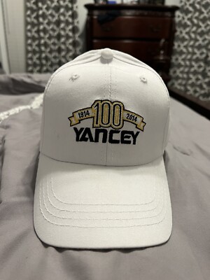 Yancey Bros Centennial 100 Year Celebration Hat White Adjustable ...