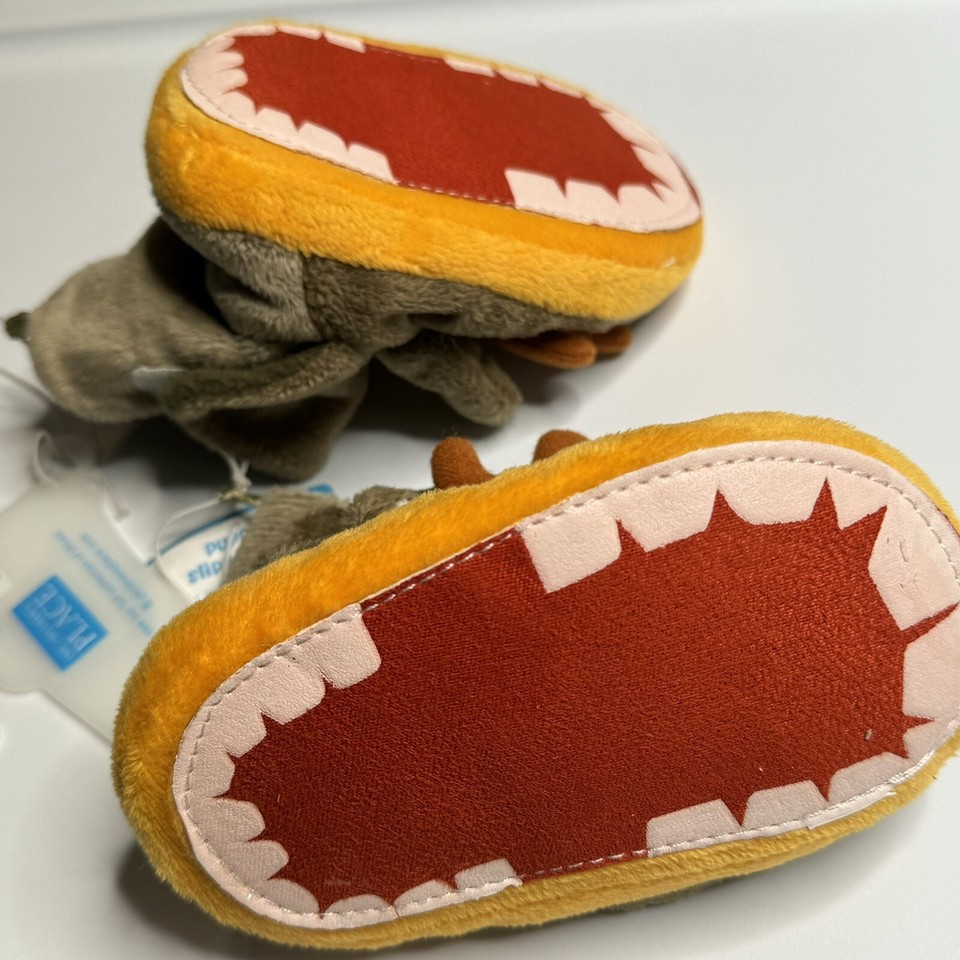 Children’ Place Puppet Slippers Reindeer Buck Toddler Size 6-7 Plush ...