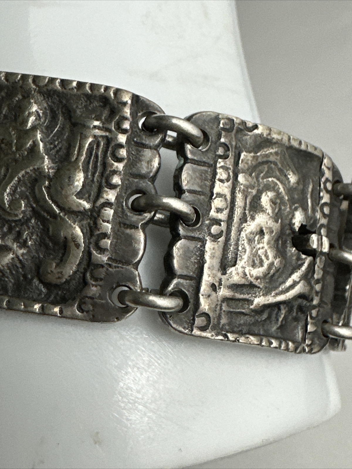 830s Scandinavian Silver Heavy Vintage Bracelet - Gem