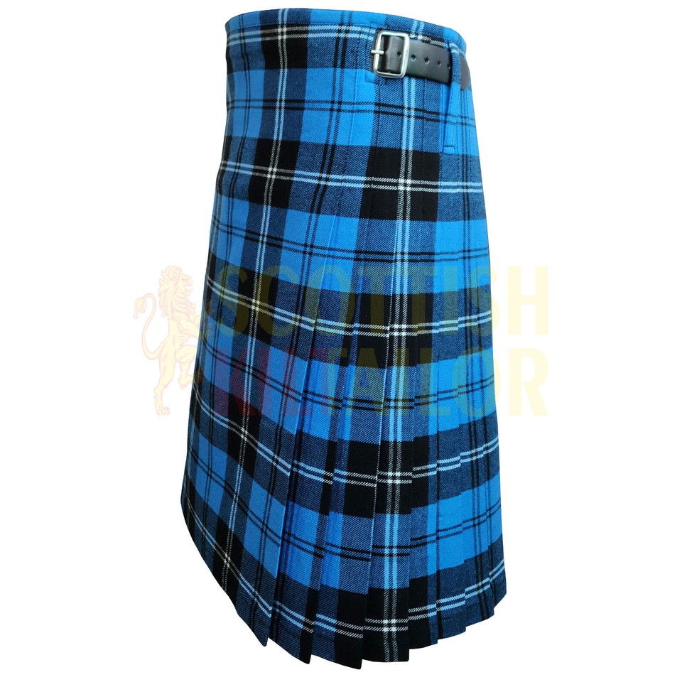Scottish Handmade Traditional Ramsay Blue Ancient Tartan Kilt Custom ...