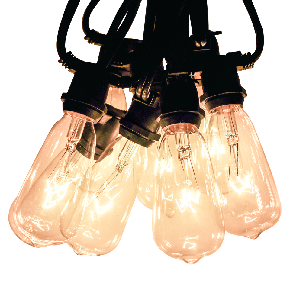 Vintage Edison Filament Outdoor Patio String Lights 100, 50, and 25 ...