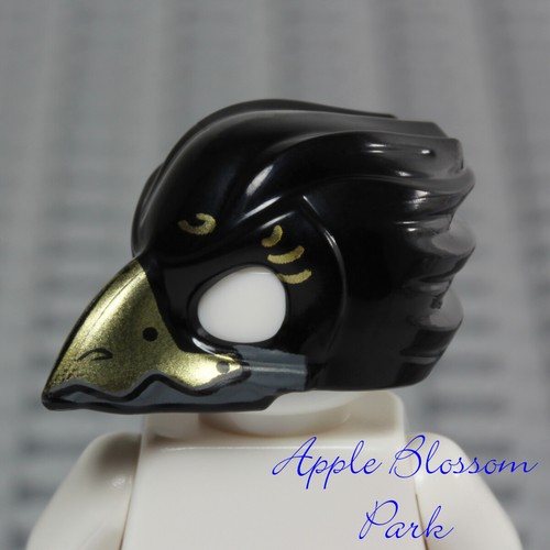 LEGO Rascal BLACK BIRD MASK Legends of Chima Raven Beak Minifig Head ...