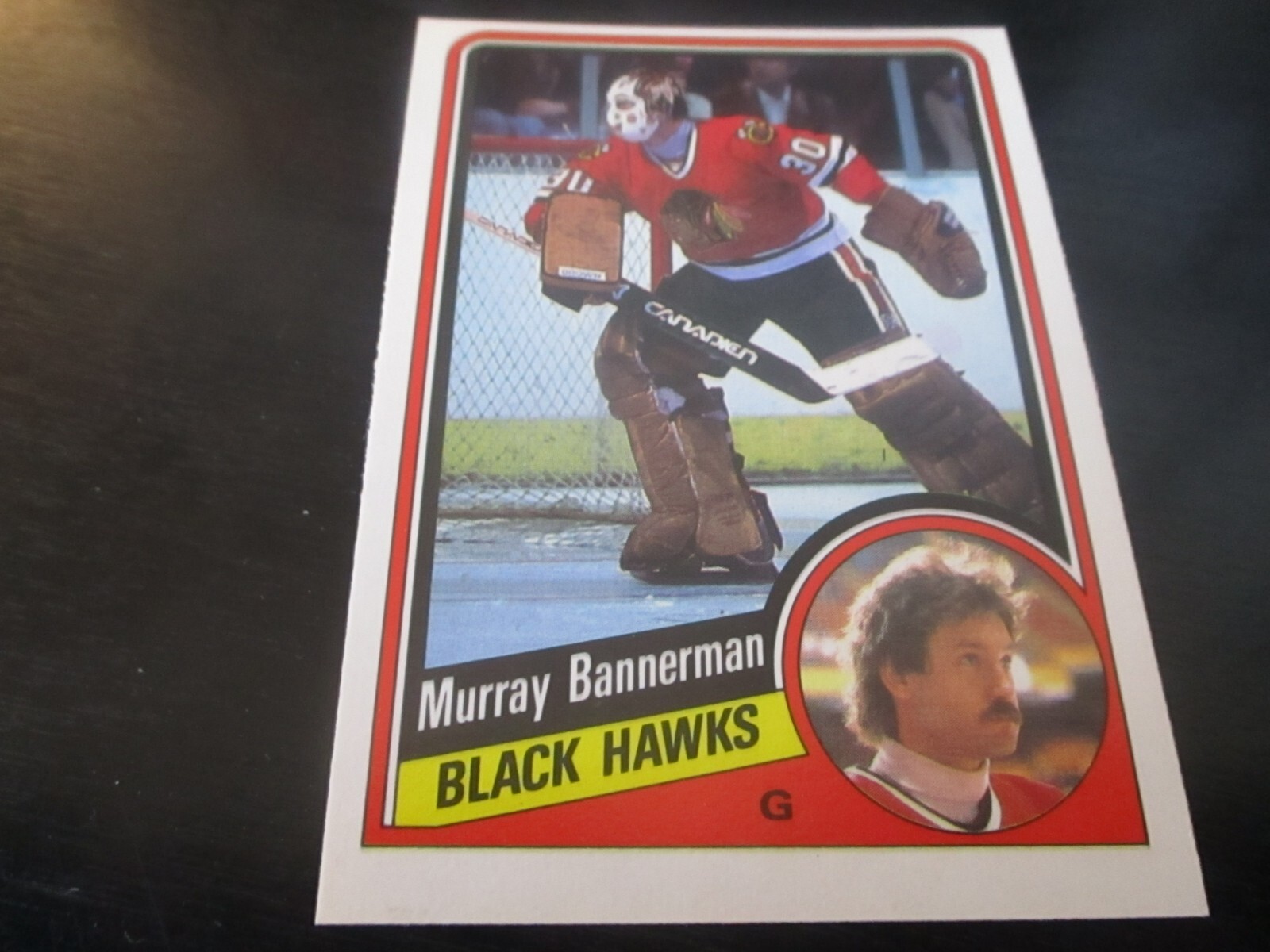 murray bannerman (chicago black hawks - g) 1984/85 o-pee-chee card #32 ...
