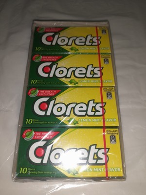 Clorets Gum - Lemon Mint Flavor - Ten Pieces 14g Pack - 12 Pack | eBay