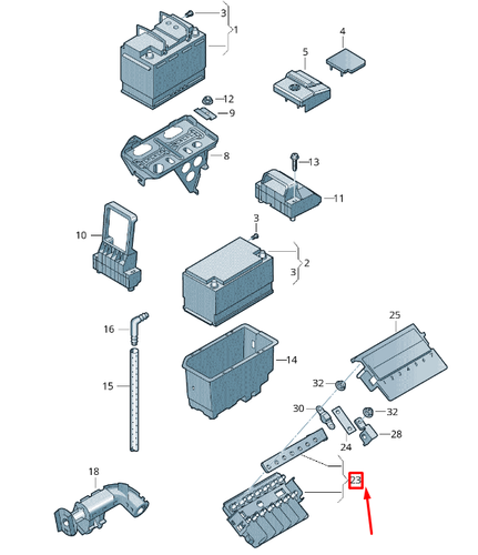 VOLKSWAGEN CRAFTER 2F MK1 BATTERY FUSE SOCKET 2E0937505G for sale ...