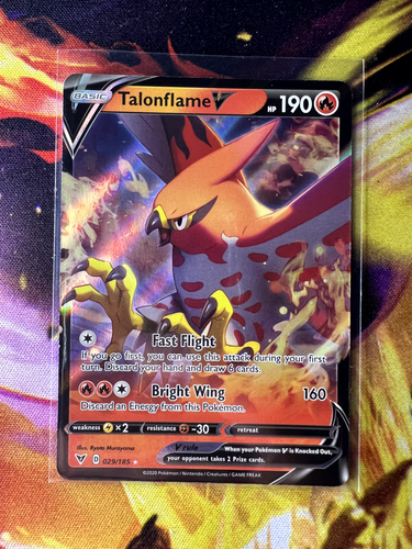 Pokemon - Talonflame V - 029/185 - SWSH Vivid Voltage - Half Art | eBay UK