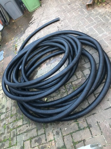 40m BLACK UNDERGROUND ELECTRIC CABLE CONDUIT DUCT TWIN WALL 60mm ...