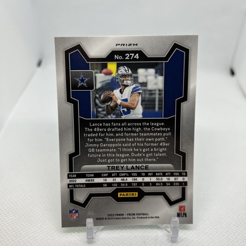 2023 Panini Prizm Trey Lance Neon Green Pulsar #274 Dallas Cowboys | eBay