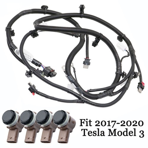 4x Front Bumper Parking Side Sensor + Wiring Harness Fit 2017-2020 ...