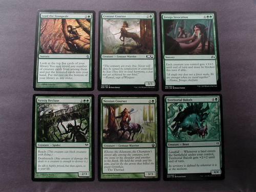 MTG Magic Cards lot of 6 - GREEN BEATSTICK CREW - swing, swarm, ramp ...