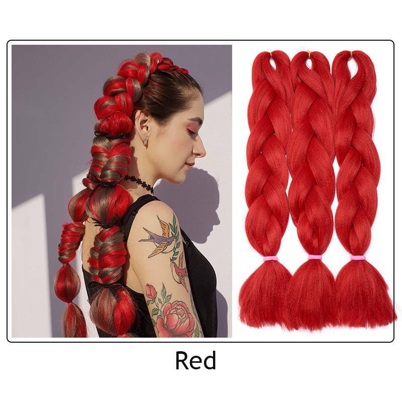 Rainbow Ombre Jumbo Braiding Braids Long Afro Box Crochet Braids Hair ...