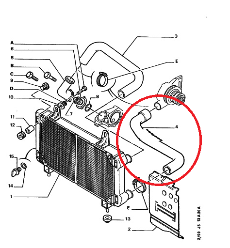 Fits Talbot Express Peugeot J5 Citroen C25 Lower Radiator Hose 2.5D U25 ...