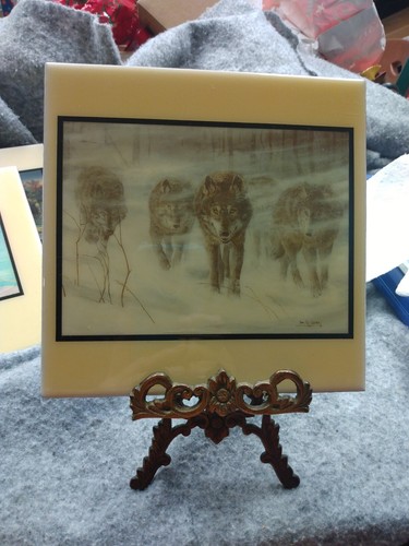 Wolf Pack In Snowstorm Ceramic Tile By Don Li-leger 1989 | eBay