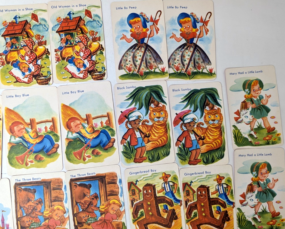 Vintage E E Fairchild Old Maid Nursery Rhymes Folk Tales Card Game ...