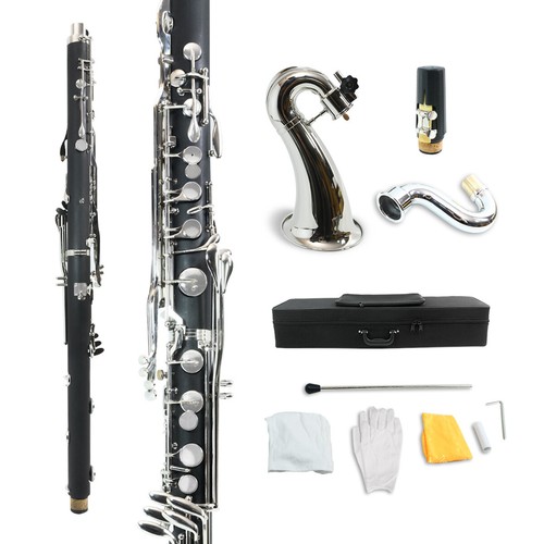 New Bass Clarinet Low E Bb Flat Synthetic Wood Clarinet Pro Level Easy ...