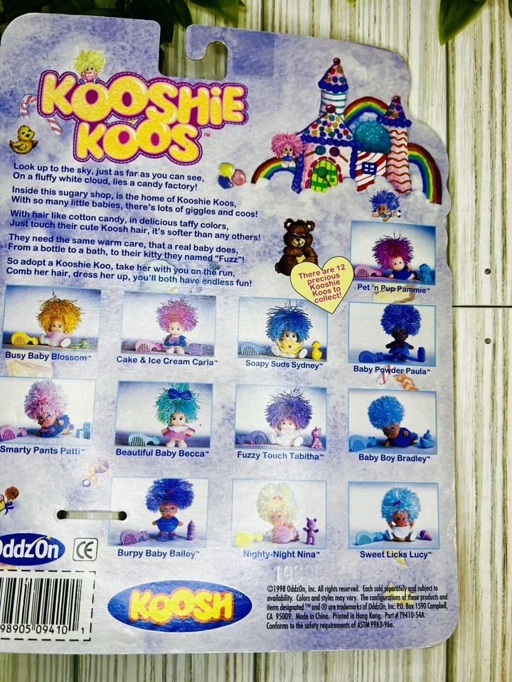 1998 Vintage Kooshie Koos Sweet Licks Lucy Doll Toy Hair Koosh NIB ...