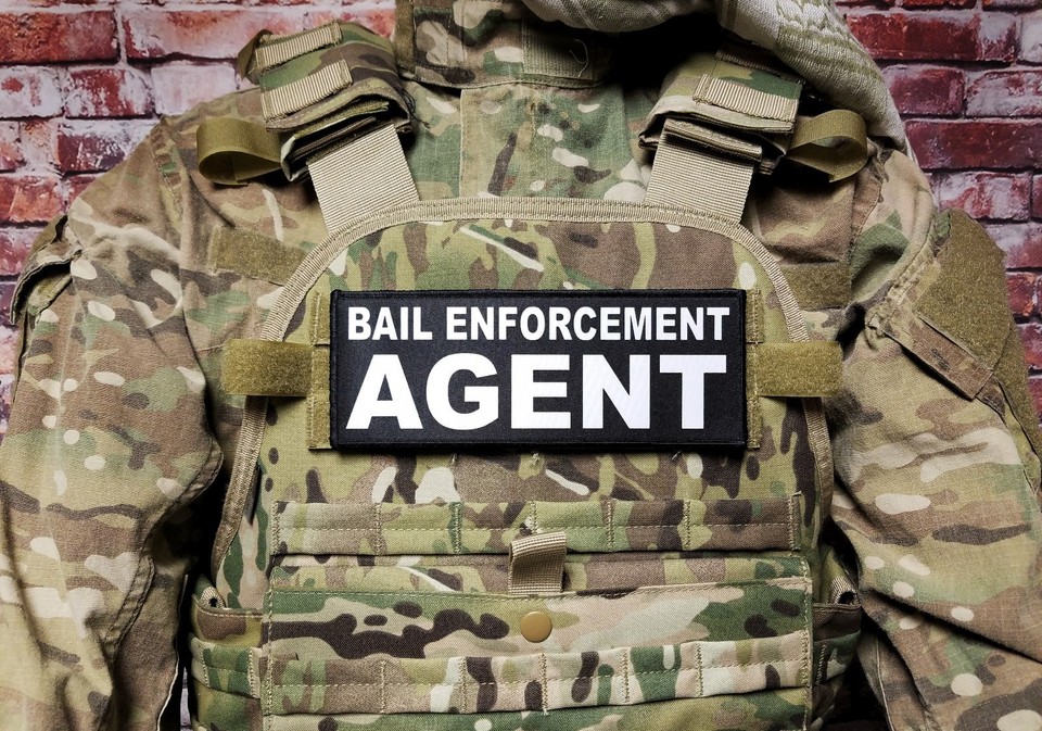 BAIL ENFORCEMENT AGENT 3X8 Patch for Plate Carrier with Hook Backing ...