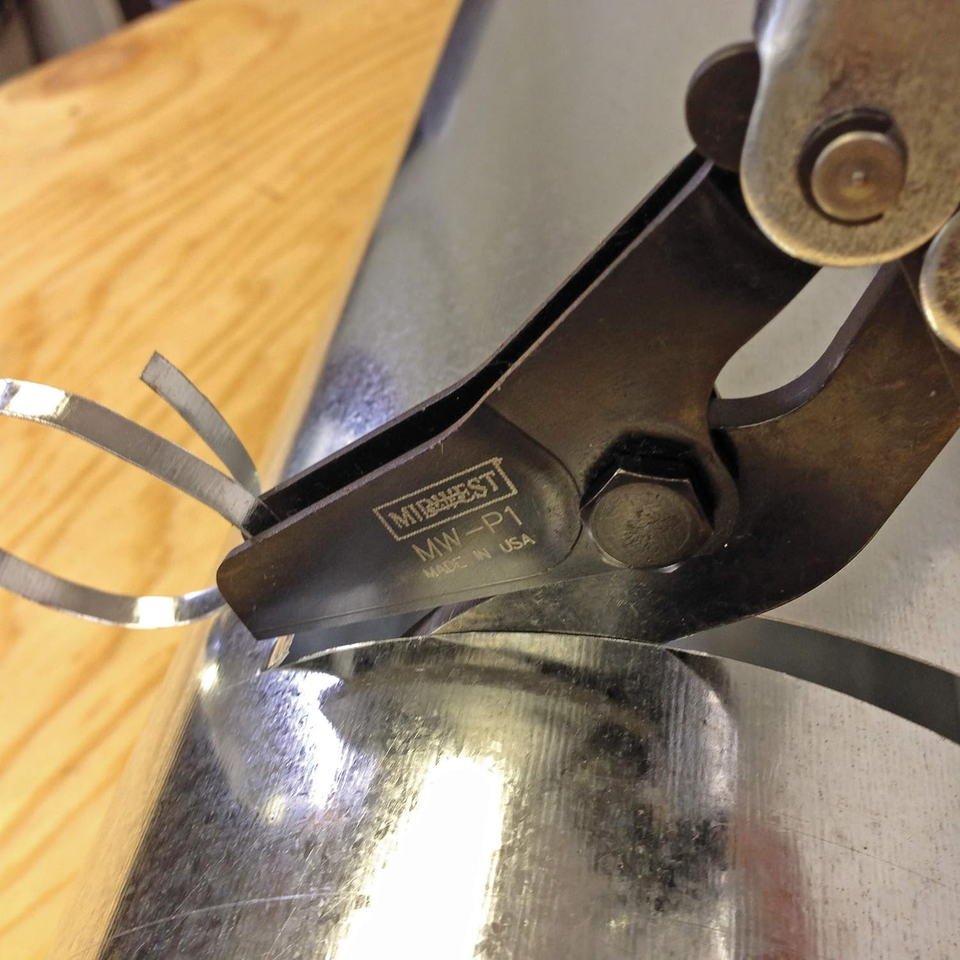 MIDWEST Pipe Duct Cutter - 1-1/4" Cut/Stroke Cold Rolled Steel Cutter ...