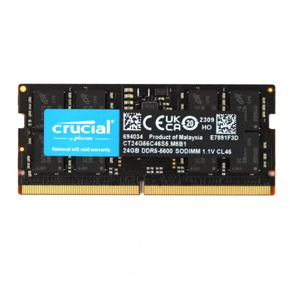 New 24GB Crucial DDR5 5600MHZ PC5-44800 Laptop SODIMM Memory Ram ...