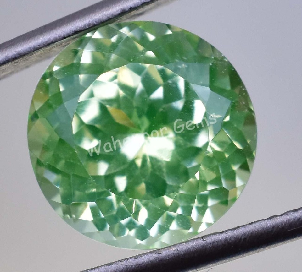 8.80 Ct Natural Green Peridot Round Shape VVS Pak Gemstone AGL ...