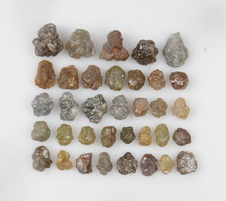 Natural Loose Rough Uncut Diamond 12 pcs Fancy Mix Color Raw Diamond ...