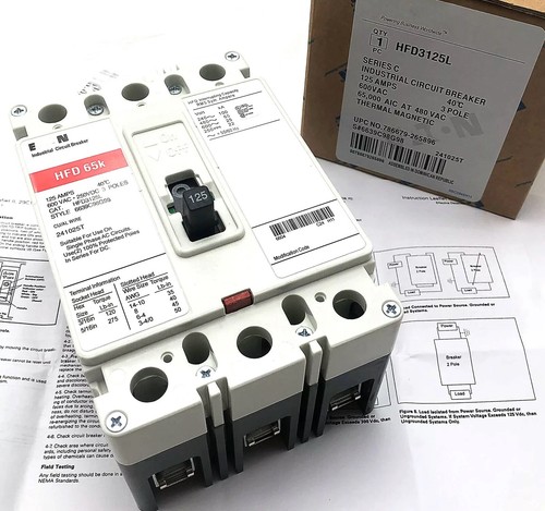 New Circuit Breakers for EATON HFD3125L 3 Pole 200 Amp 600V HFD3125 | eBay
